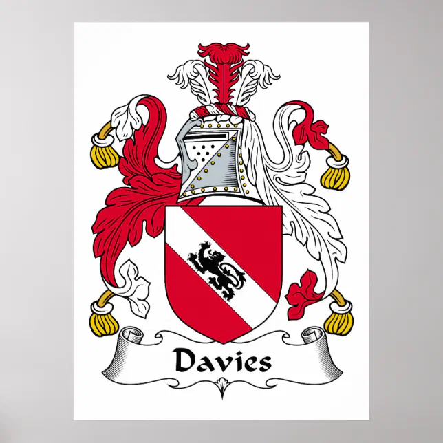 Davies Family Crest Poster | Zazzle
