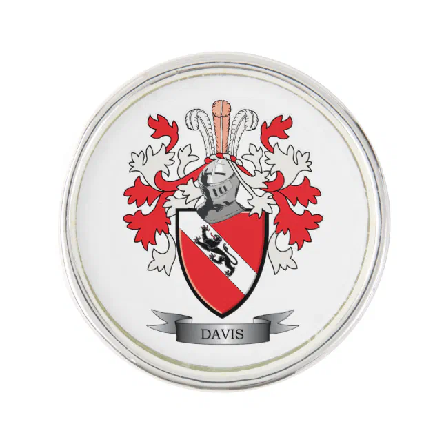Davis Coat of Arms Pin | Zazzle