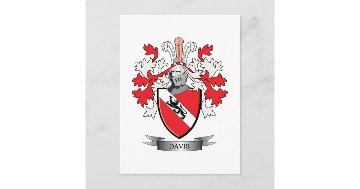 Davis Coat of Arms Postcard | Zazzle