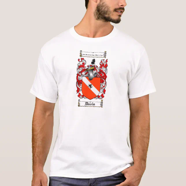 DAVIS FAMILY CREST - DAVIS COAT OF ARMS T-Shirt | Zazzle