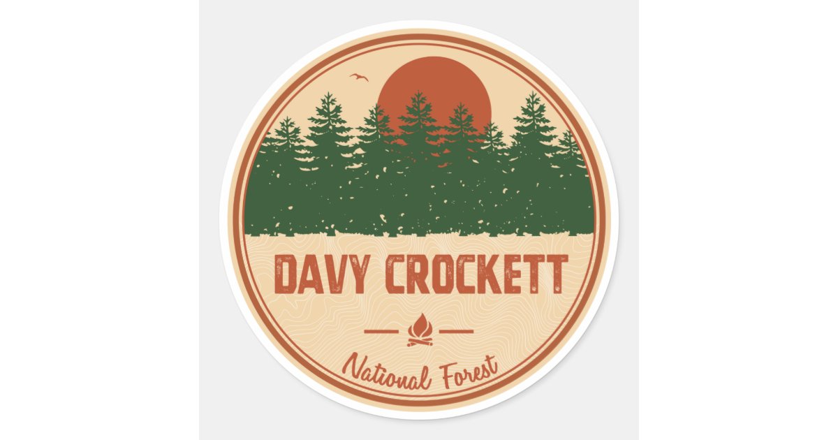 Davy Crockett National Forest Classic Round Sticker | Zazzle