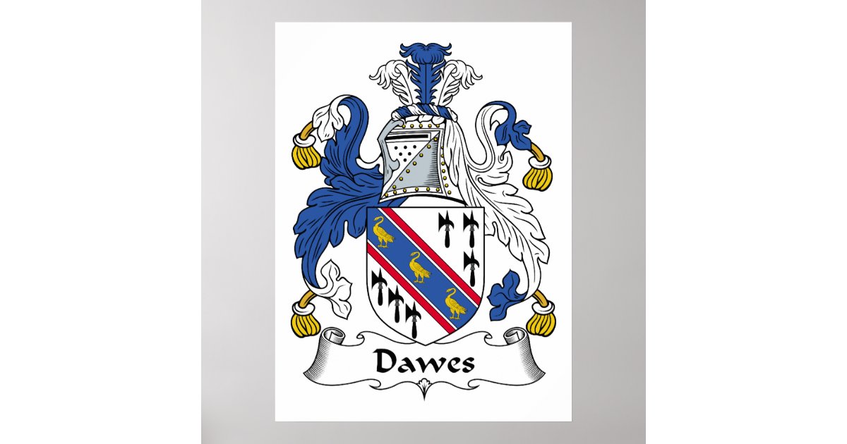 Dawes Family Crest Poster | Zazzle