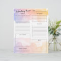 Dawn Watercolor Ombre Daily Planner Sheet | Zazzle