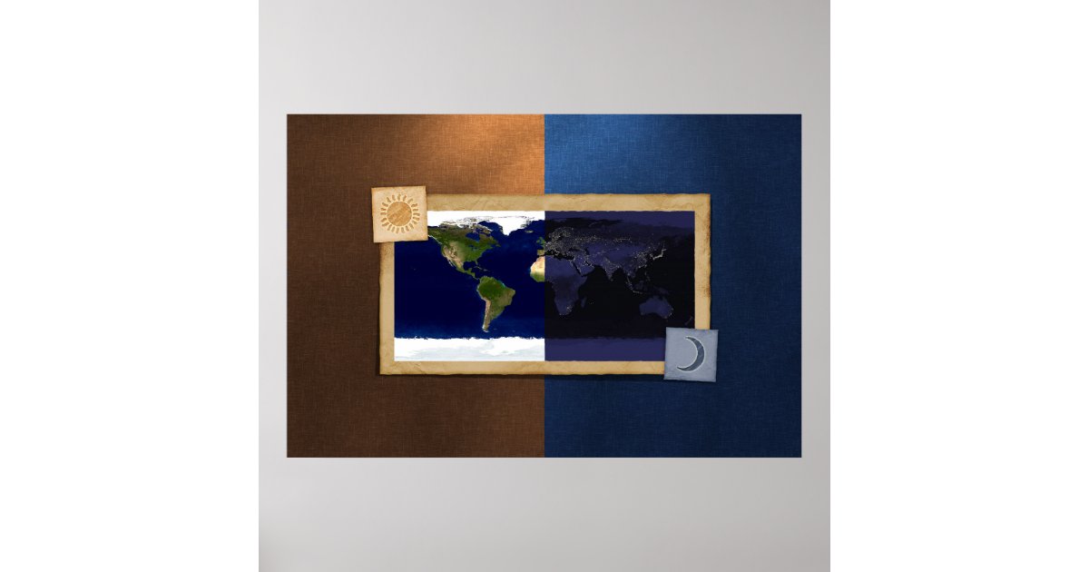 Day and Night Poster | Zazzle.com