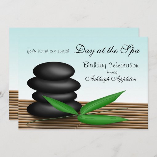 "Day at the Spa" Birthday Celebration Invitations | Zazzle