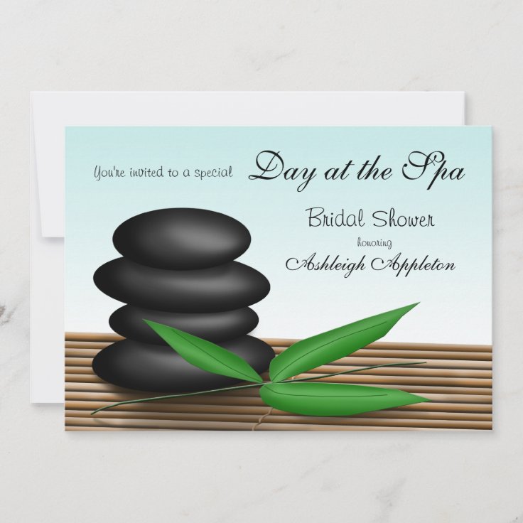 "Day at the Spa" Bridal Shower Invitations | Zazzle