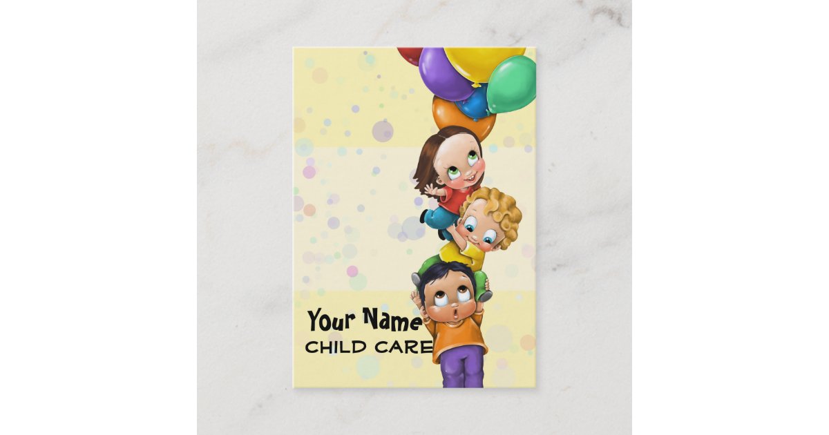 Day Care. Child Care. Babysitting. Promo card | Zazzle