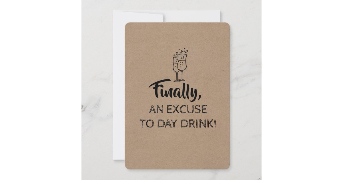 Day Drink Excuse Funny Bridesmaid Invitation | Zazzle
