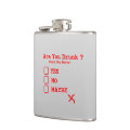 Day Drinking Humor Funny Drunk Test Booze Whiskey Flask | Zazzle