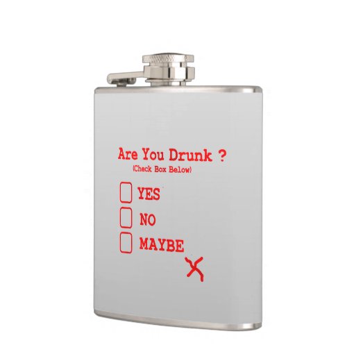 Day Drinking Humor Funny Drunk Test Booze Whiskey Flask | Zazzle