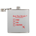 Day Drinking Humor Funny Drunk Test Booze Whiskey Flask | Zazzle