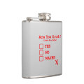 Day Drinking Humor Funny Drunk Test Booze Whiskey Flask | Zazzle