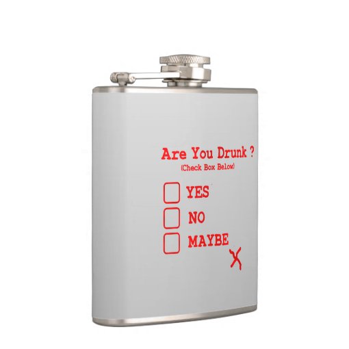 Day Drinking Humor Funny Drunk Test Booze Whiskey Flask | Zazzle