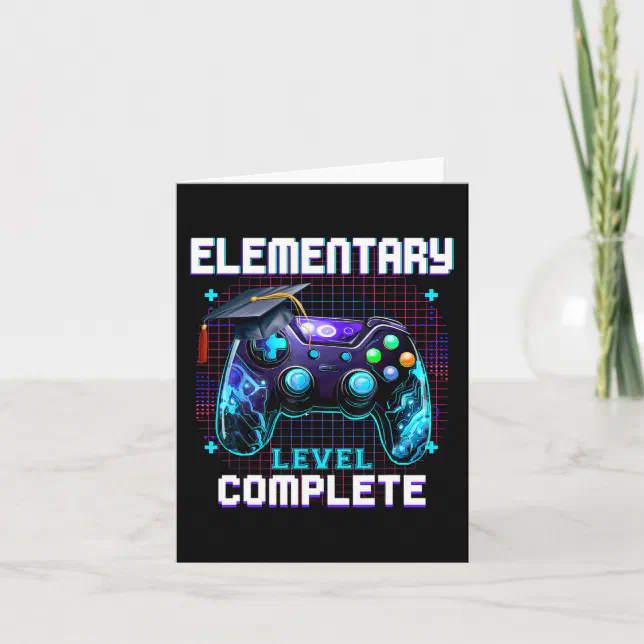 Day Of Elementary Level Complete Graduation Him Bo Card | Zazzle