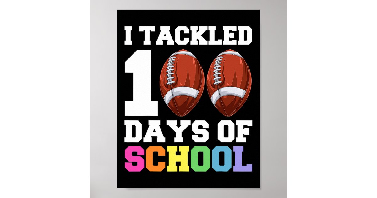 Day Of School Kids Football Poster | Zazzle