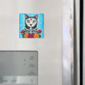 Day of the Dead Cat Sugar Skull Art Magnet | Zazzle