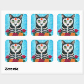 Day of the Dead Cat Sugar Skull Art Sticker | Zazzle