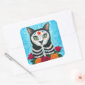 Day of the Dead Cat Sugar Skull Art Sticker | Zazzle