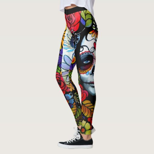 Day Of The Dead Leggings Zazzle