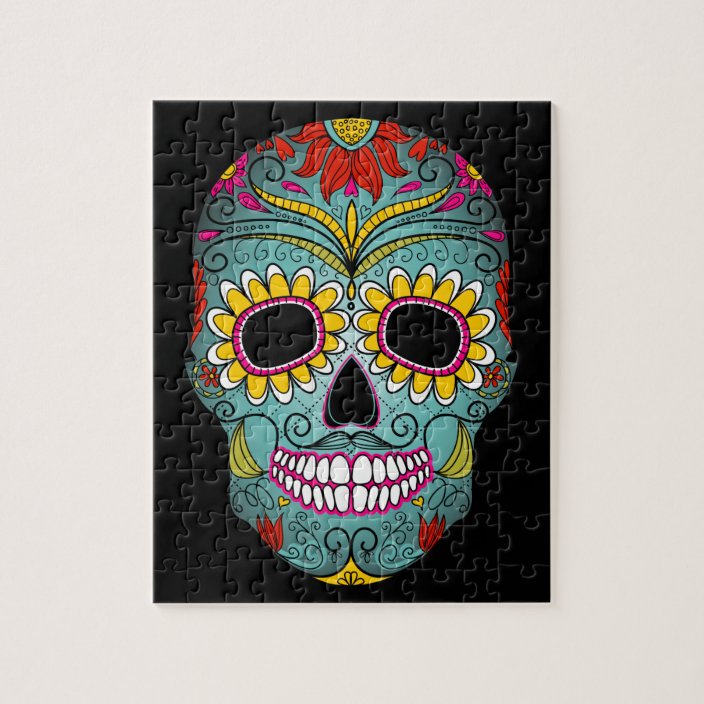 Day of the Dead Sugar Skull Jigsaw Puzzle | Zazzle.com