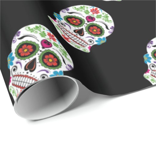 DAY OF THE DEAD SUGAR SKULL WRAPPING PAPER | Zazzle