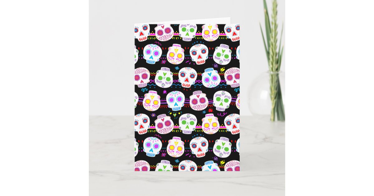 Day of the Dead Sugar Skulls Card | Zazzle