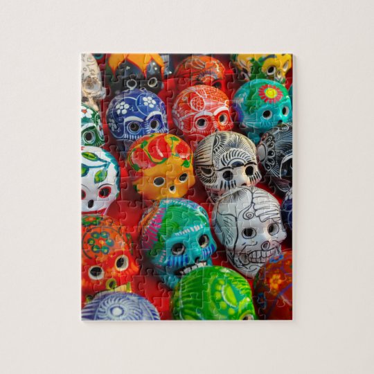 Day of the Dead Sugar Skulls Jigsaw Puzzle | Zazzle.com