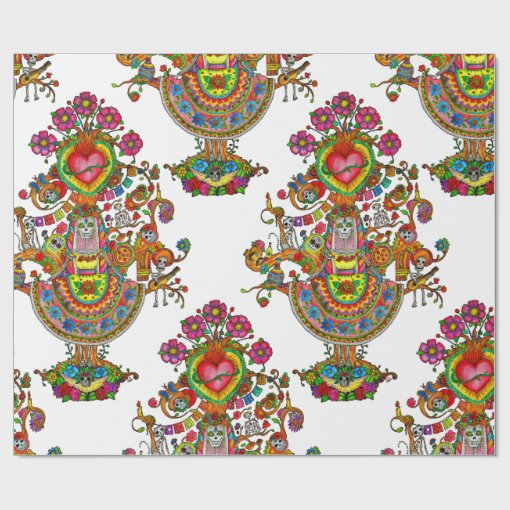Day of the Dead Tree Wrapping Paper | Zazzle
