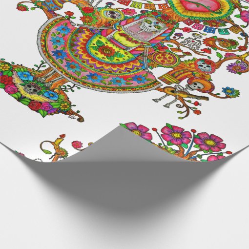 Day of the Dead Tree Wrapping Paper | Zazzle