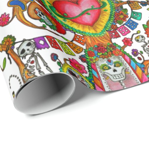 Day of the Dead Tree Wrapping Paper | Zazzle