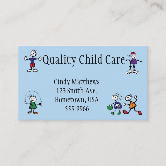 daycare, babysitting, child care business card | Zazzle.com