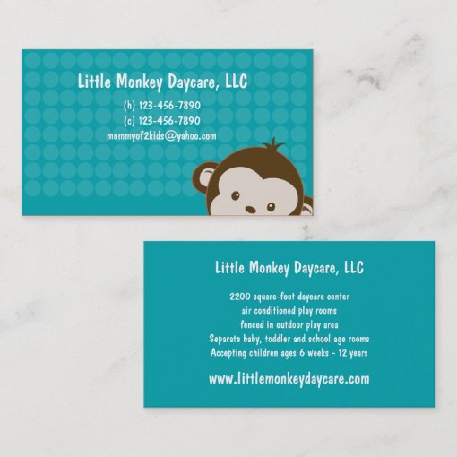 Daycare child care babysitting Mommy calling card | Zazzle