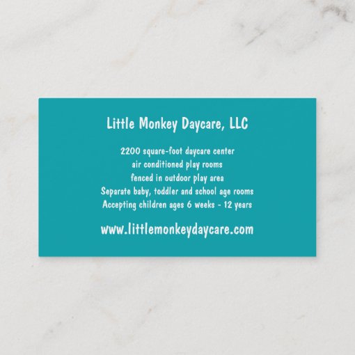 Daycare child care babysitting Mommy calling card | Zazzle