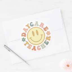 Daycare Teacher, Childcare Provider, Child Care Classic Round Sticker ...