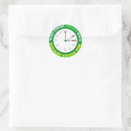 Daylight Savings Time Reminder Classic Round Sticker | Zazzle