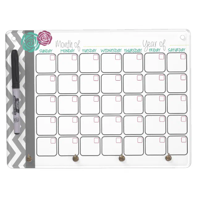 Days. More Organized. Monthly Dry Erase Calendar Dry Erase Board With ...