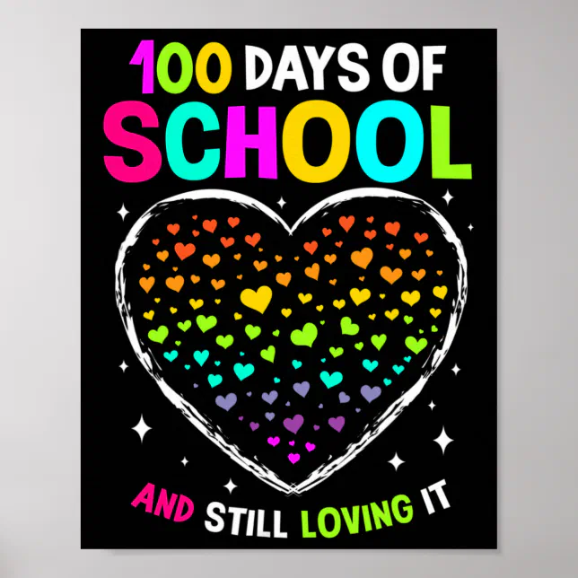 Days Of School Celebrate 100th Day Of School Boys Poster | Zazzle