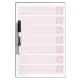 Days of the Week Calendar Pink Dry-Erase Board | Zazzle