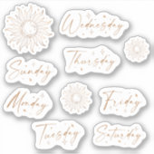 Days of the Week Celestial Planner Sticker Sheet | Zazzle