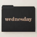 Days of The Week Monday Tuesday Wednesday Gold File Folder | Zazzle