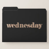 Days of The Week Monday Tuesday Wednesday Gold File Folder | Zazzle