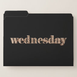 Days of The Week Monday Tuesday Wednesday Gold File Folder | Zazzle