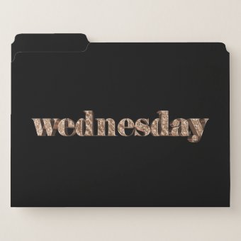 Days of The Week Monday Tuesday Wednesday Gold File Folder | Zazzle