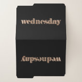 Days of The Week Monday Tuesday Wednesday Gold File Folder | Zazzle