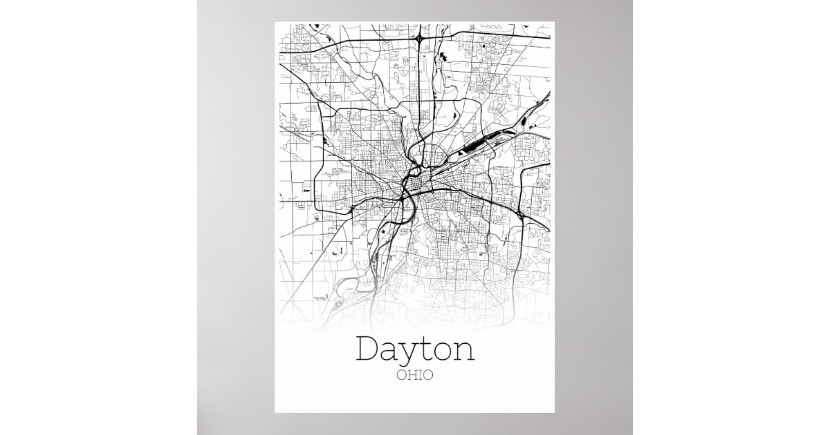Dayton Map - Ohio - City Map Poster | Zazzle