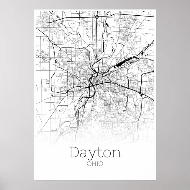 Dayton Map - Ohio - City Map Poster | Zazzle