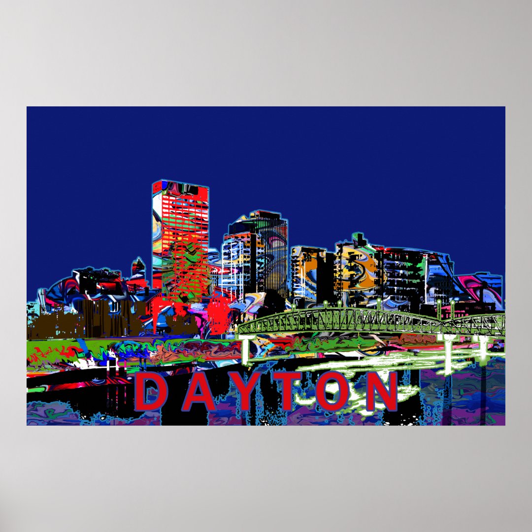 Dayton, Ohio in graffiti Poster | Zazzle