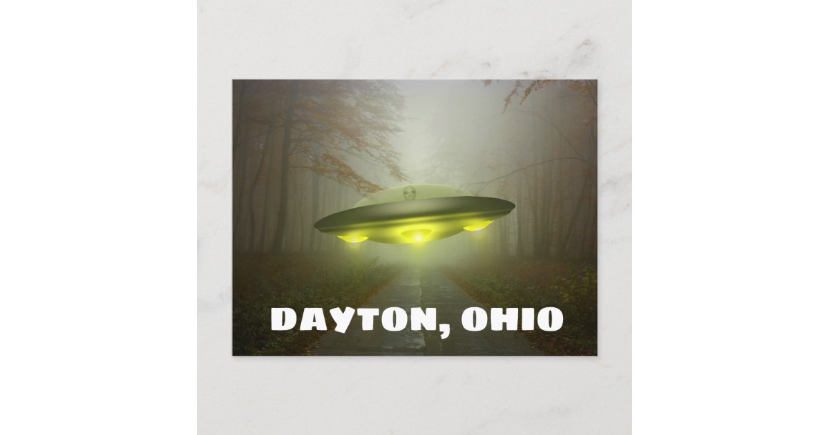 DAYTON OHIO SPACESHIP UFO ART Postcards | Zazzle