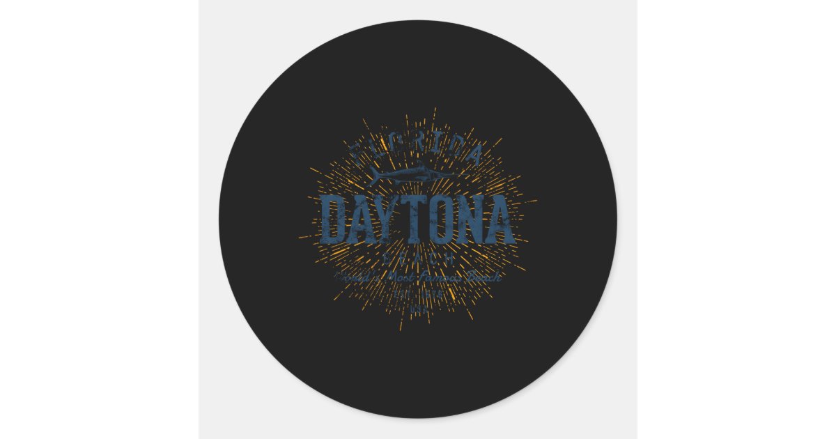 Daytona Beach Classic Round Sticker | Zazzle