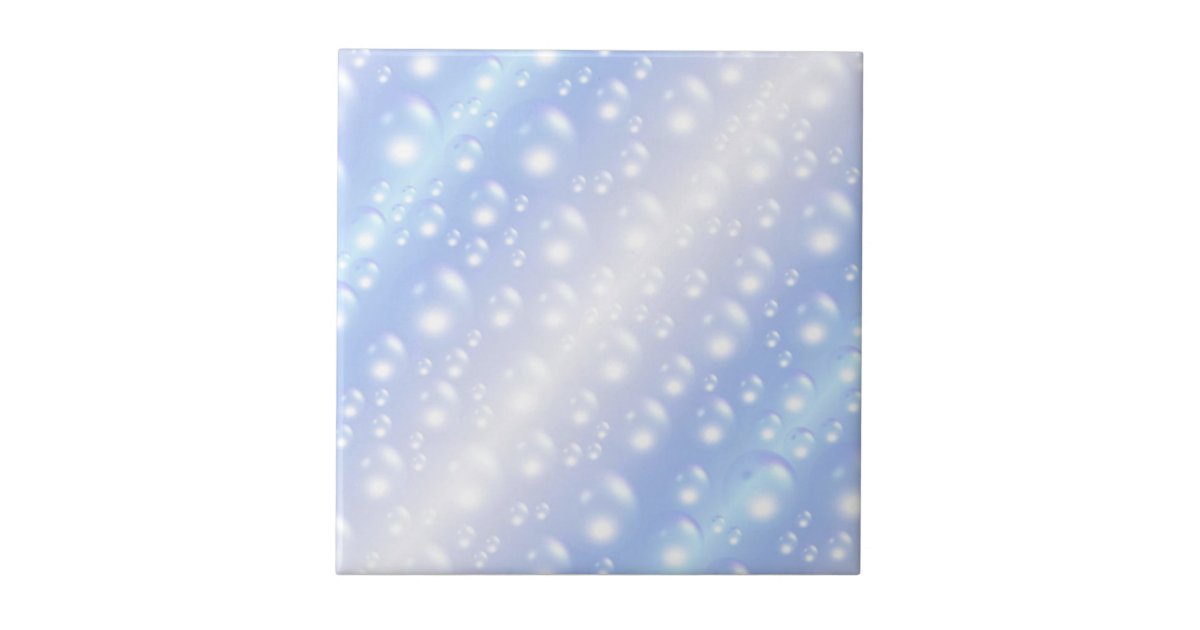 Dazzling Blue Bubble Ceramic Tile | Zazzle
